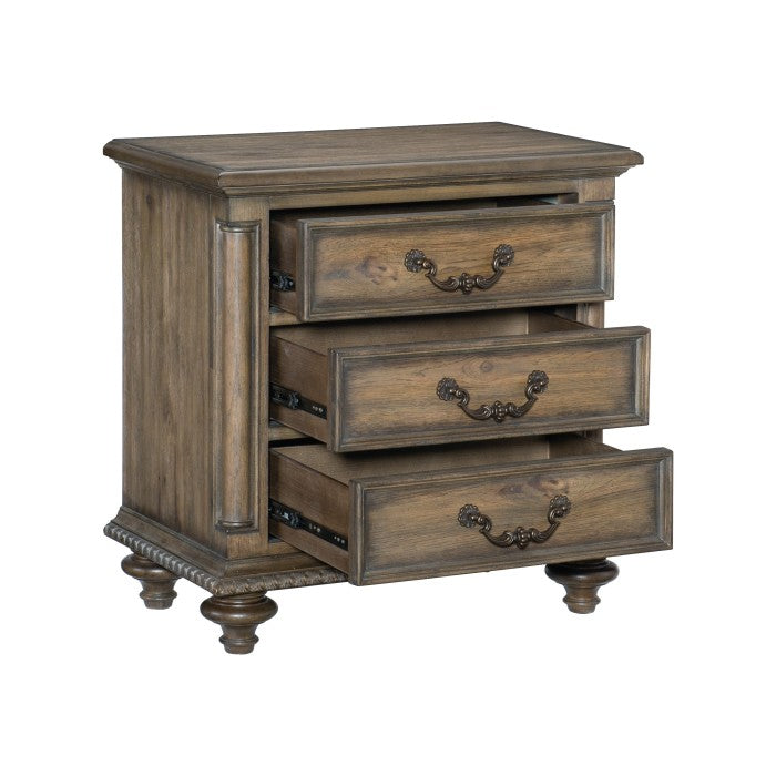 Bevelle Nightstand in Weathered Pecan – Lexicon Home